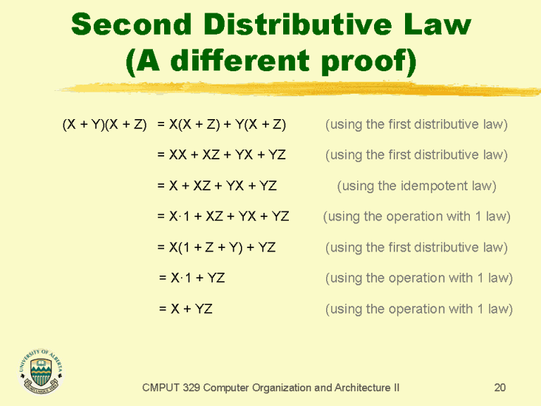 Second Distributive Law