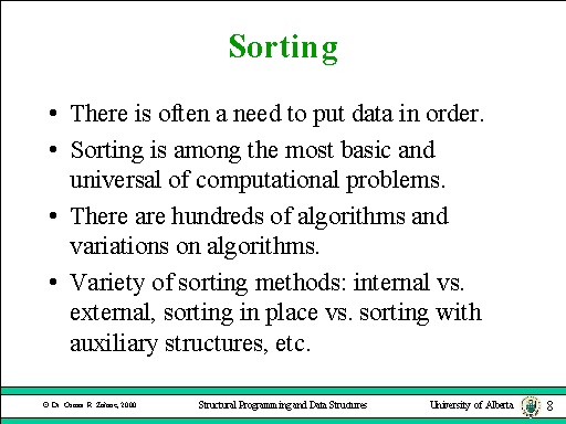Sorting