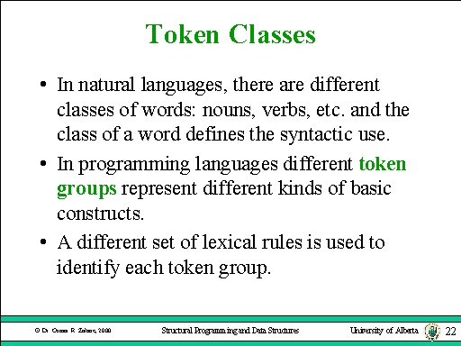 Token Classes