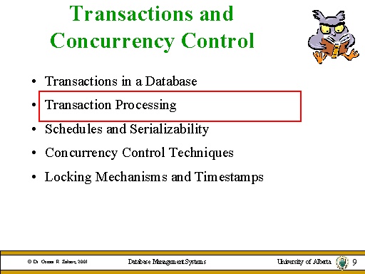 Transactions and Concurrency Control