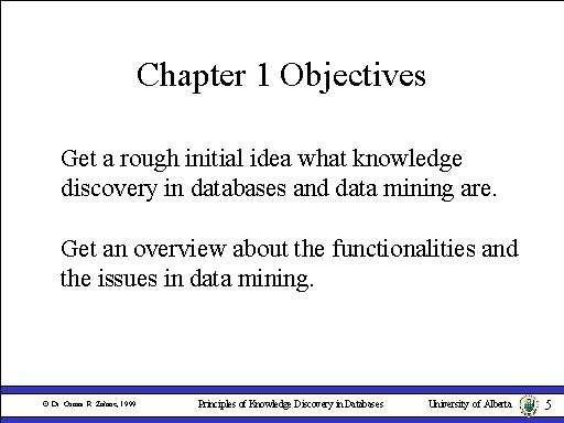 Chapter 1 Objectives