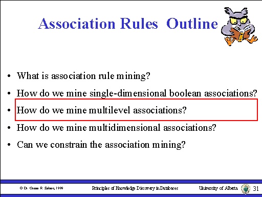 Association Rules Outline