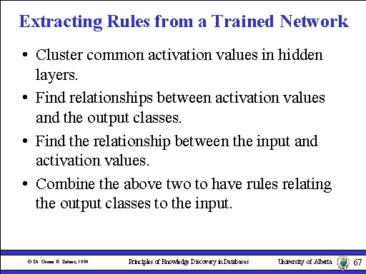 Extracting Rules From A Trained Network